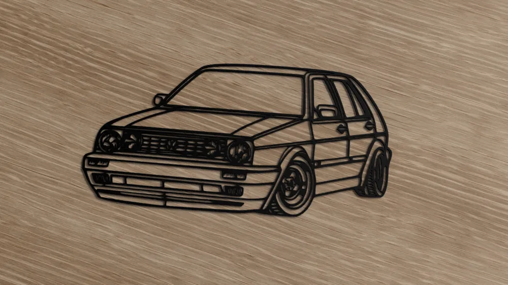 VW Golf Collection 2D Wall Art by OrangeSs - MakerWorld