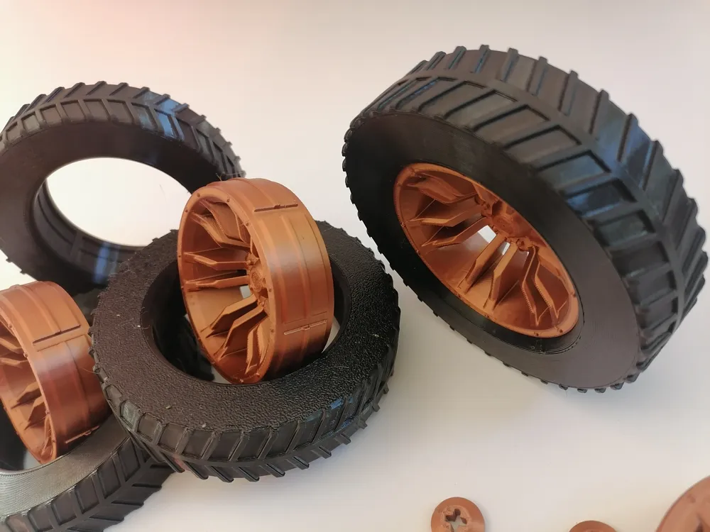 Building Blocks Monster truck wheels wheel tires - Free 3D Print Model ...