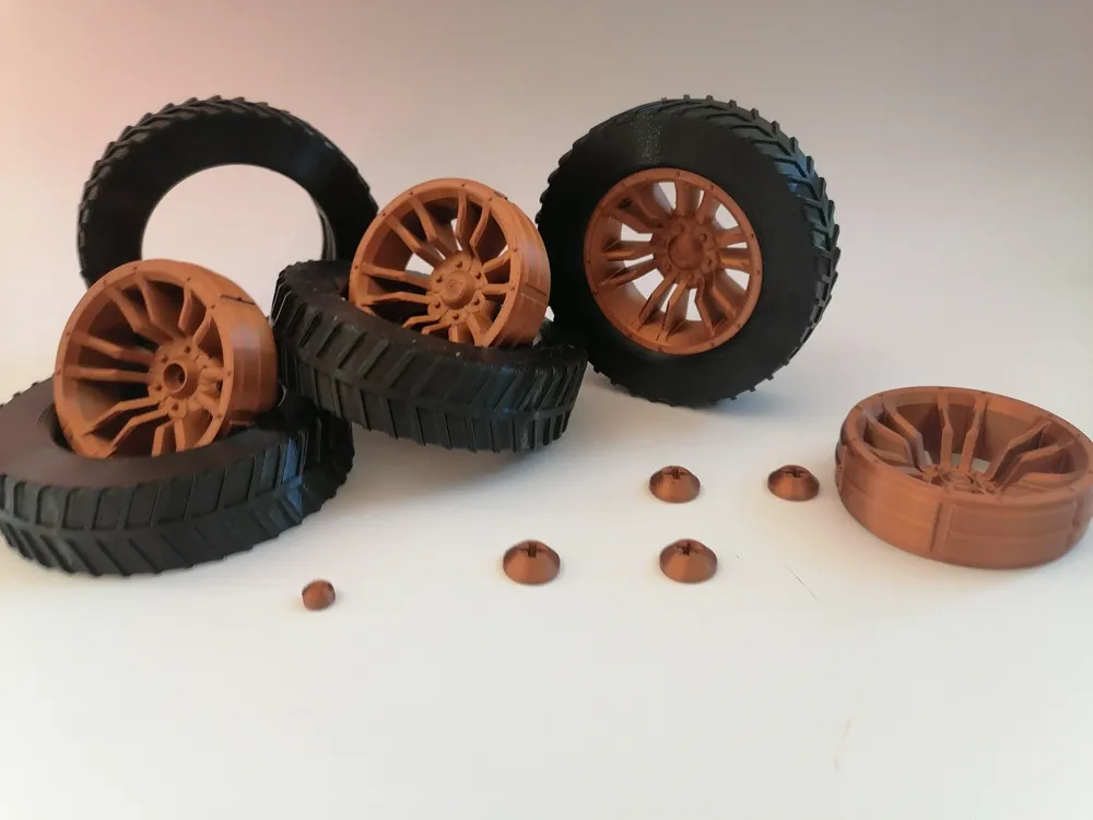 Building Blocks Monster truck wheels wheel tires - Free 3D Print Model ...