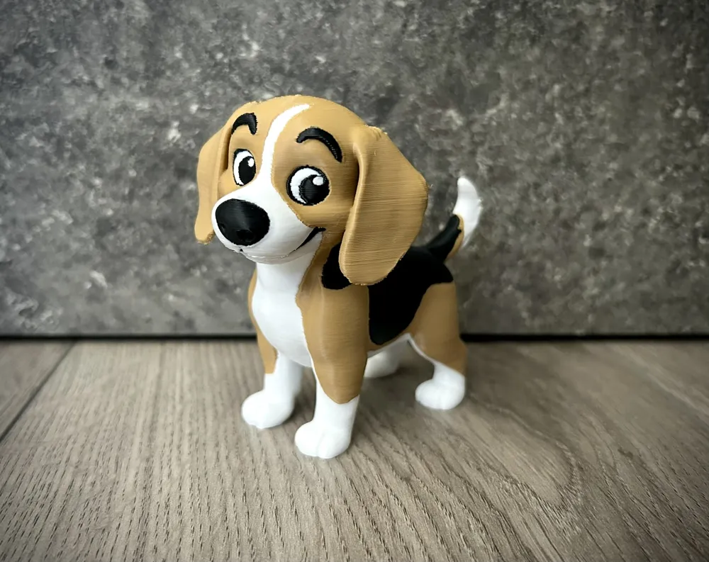Beagle Happy Cute Figurine Toy Dog Puppy by WholeAnimal MakerWorld ...