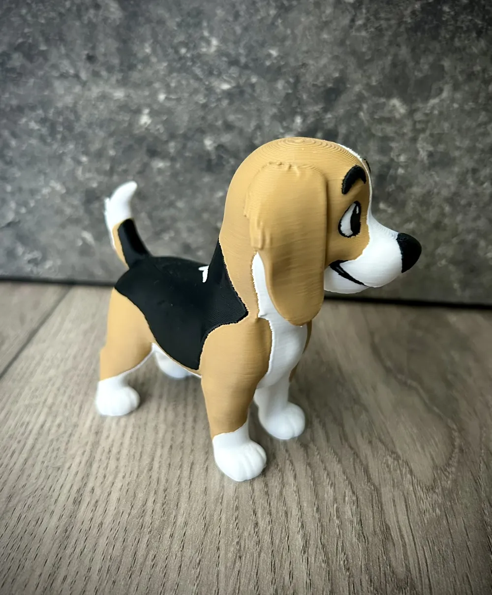 Beagle Happy Cute Figurine Toy Dog Puppy by WholeAnimal MakerWorld ...