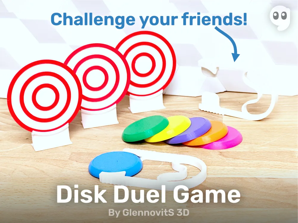Disk Duel Game (launch disk, shoot targets) - Free 3D Print Model ...