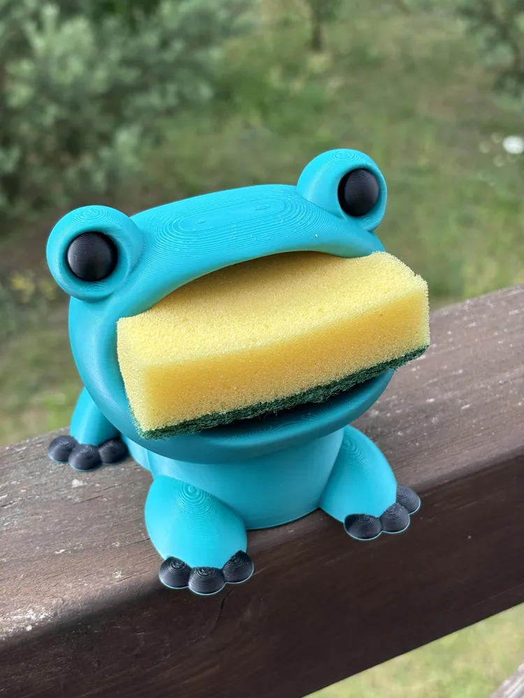Cute Frog sponge holder - Free 3D Print Model - MakerWorld