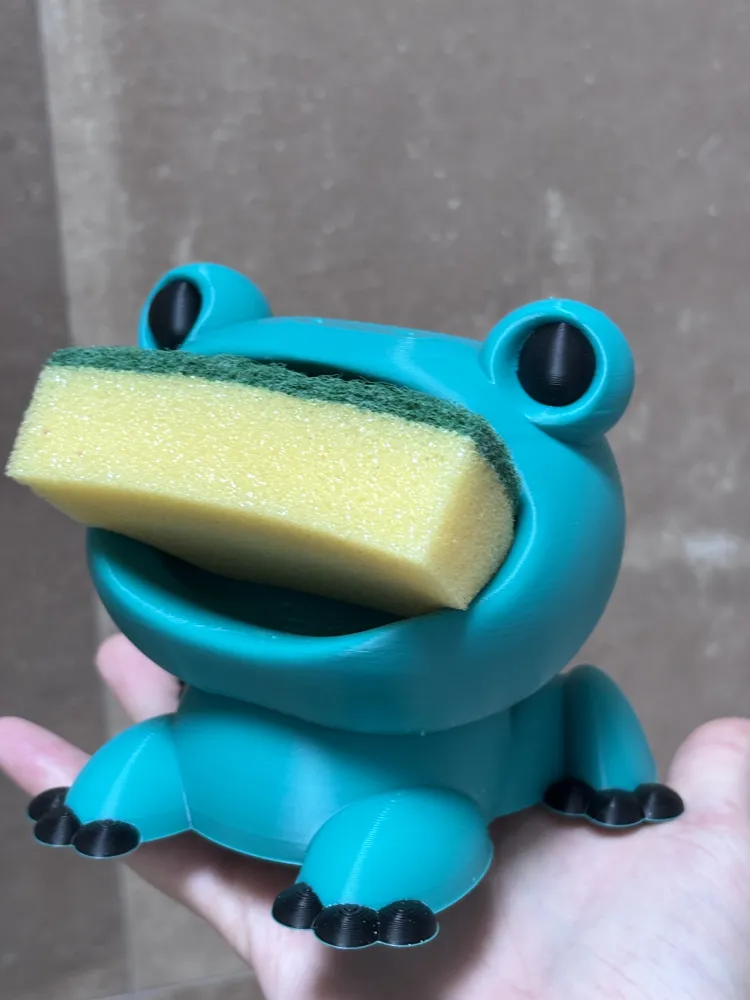 Cute Frog sponge holder - Free 3D Print Model - MakerWorld