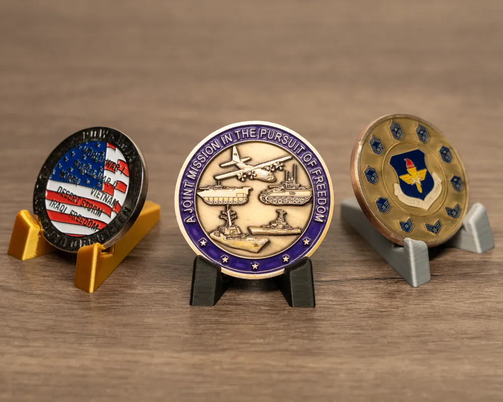 Single Challenge Coin Display - Free 3D Print Model - MakerWorld