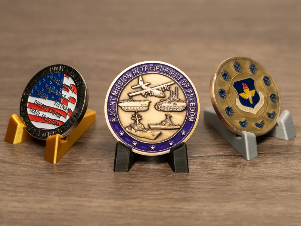 Single Challenge Coin Display - Free 3D Print Model - MakerWorld