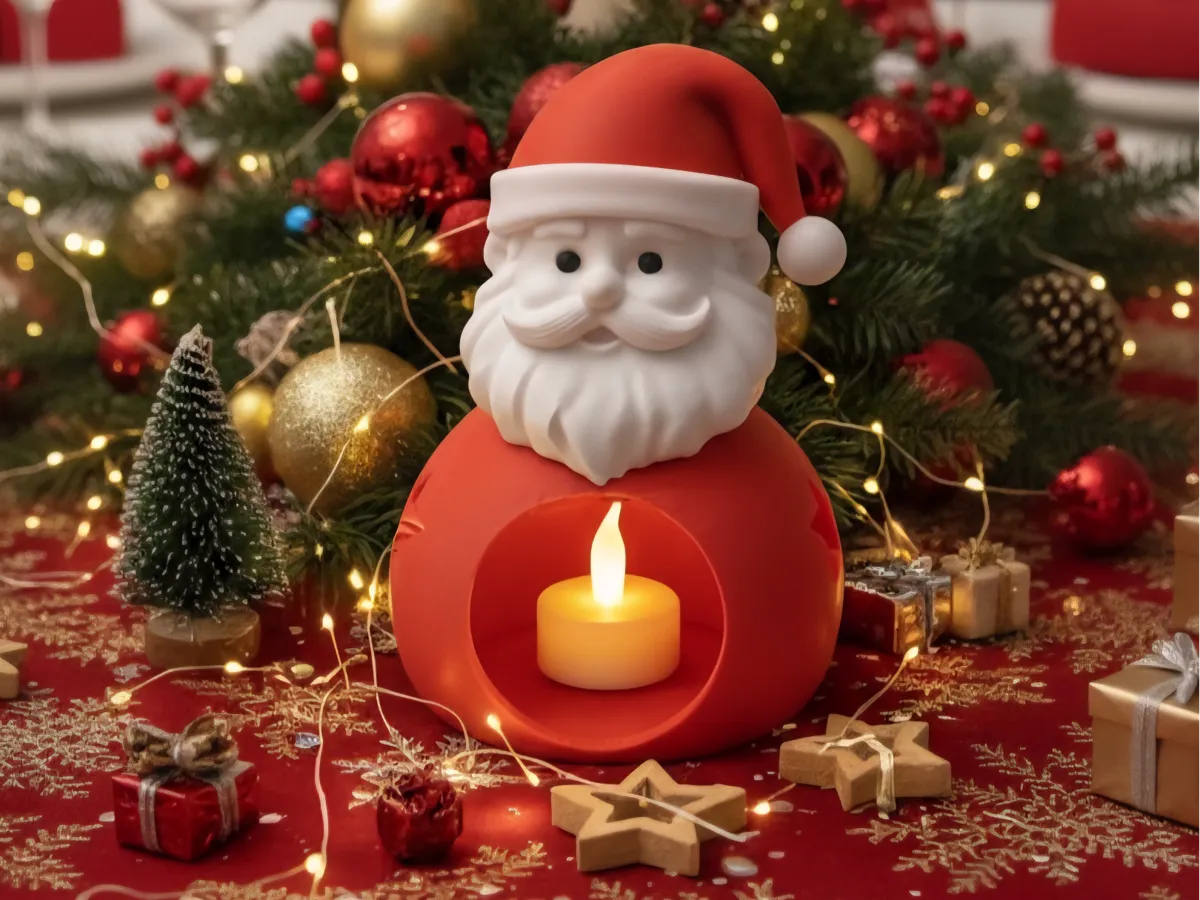 Christmas Santa tealight lantern - Free 3D Print Model - MakerWorld
