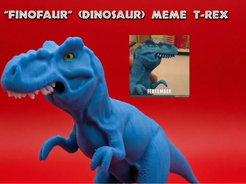 El t-rex meme "Finofaur" (dinosaurio) - Modelo de impresión 3D gratuito ...