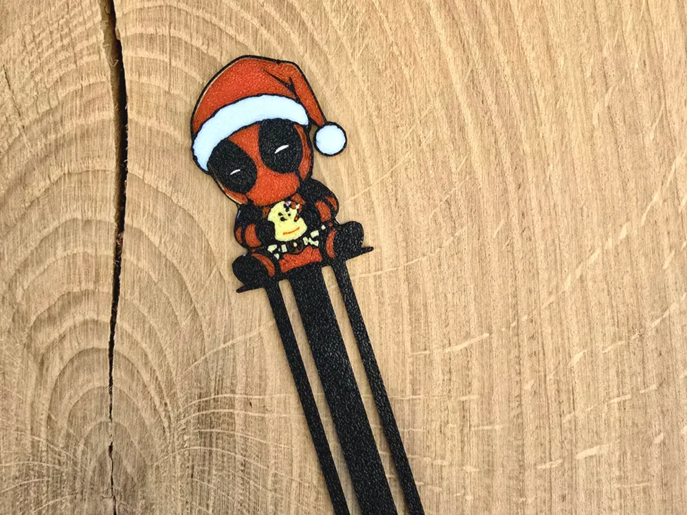 Christmas Baby Deadpool as Santa bookmark by Goomol DIY - MakerWorld