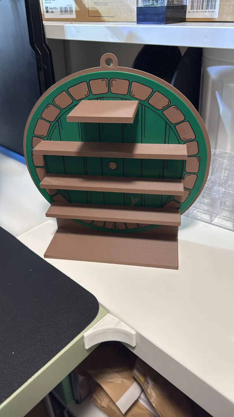 Finko Bitty Pop: LotR Display Shelf (Bilbo's Door) by t.elsson - MakerWorld