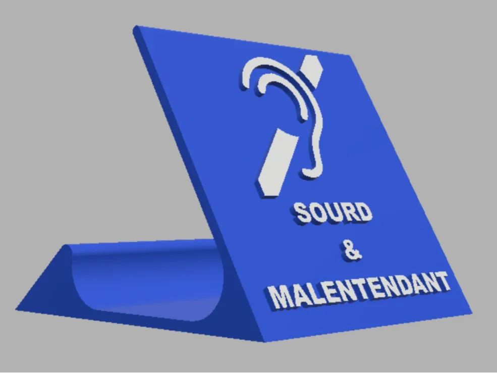 "DEAF and HARD of HEARING" sign by SurjuinMakerWorld: Download Free 3D ...