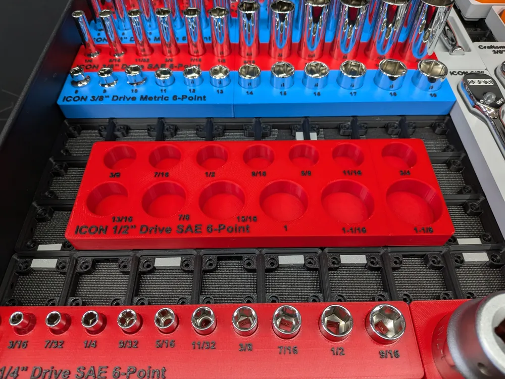 ICON 1/2" SAE Socket Gridfinity Holder by DisownedPennyMakerWorld ...