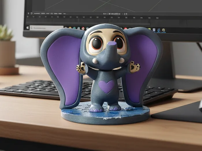 Finnick in elephant costume zootopia - Free 3D Print Model - MakerWorld