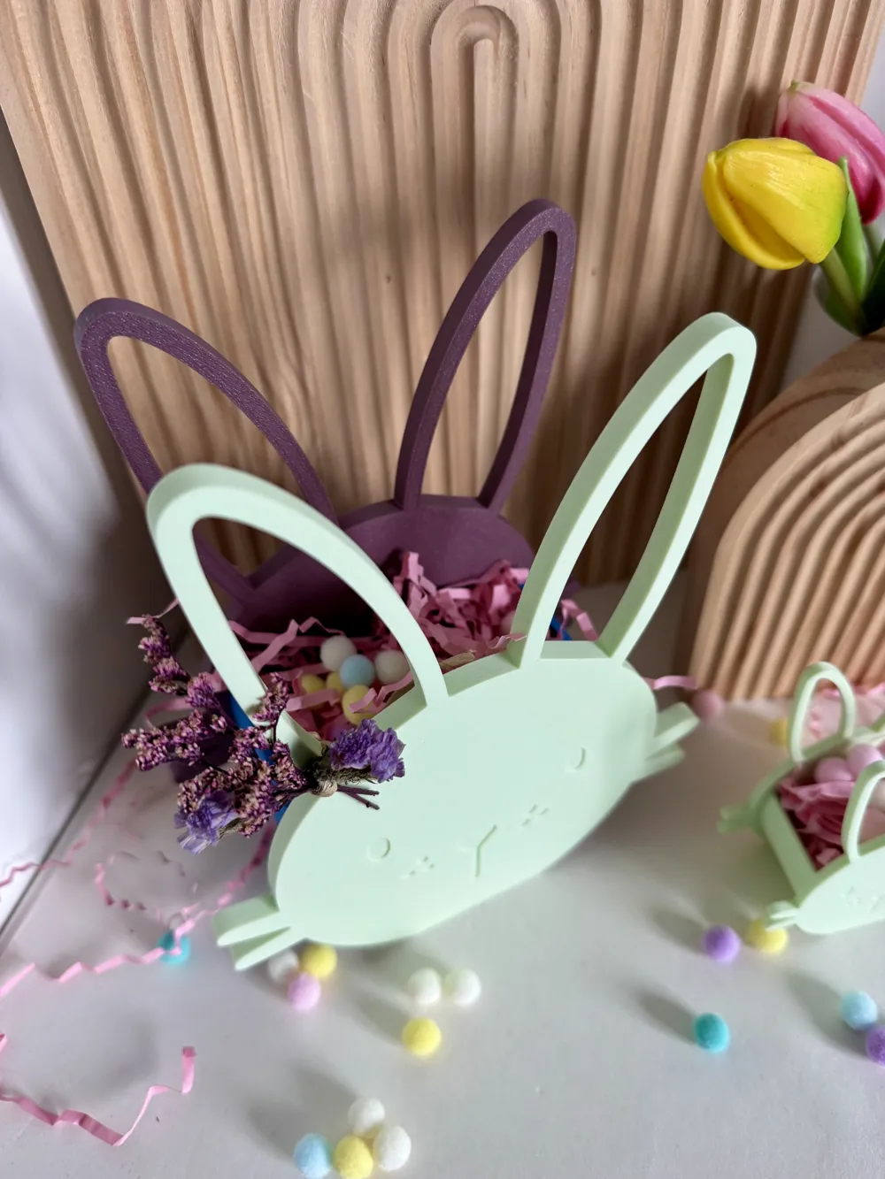 Bunny Easter Basket - Free 3D Print Model - MakerWorld