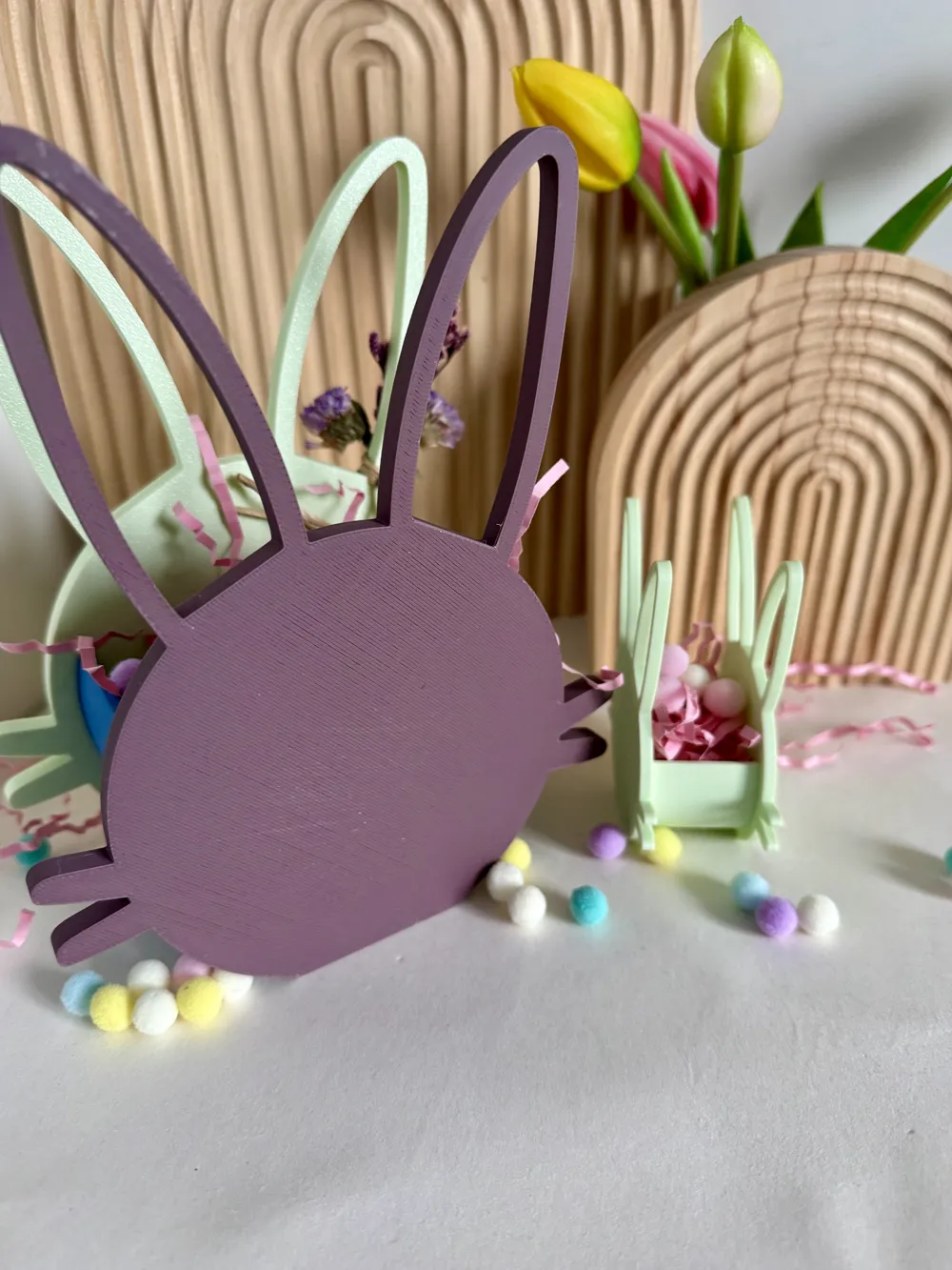 Bunny Easter Basket - Free 3D Print Model - MakerWorld