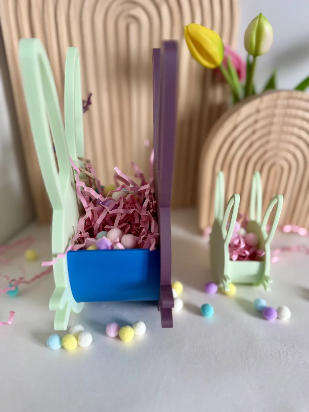 Bunny Easter Basket - Free 3D Print Model - MakerWorld
