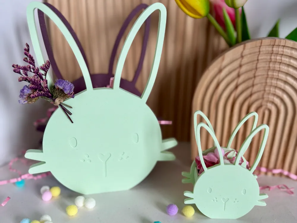 Bunny Easter Basket - Free 3D Print Model - MakerWorld