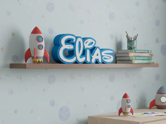 Letras Elias - Modelo gratuito para impressão 3D - MakerWorld
