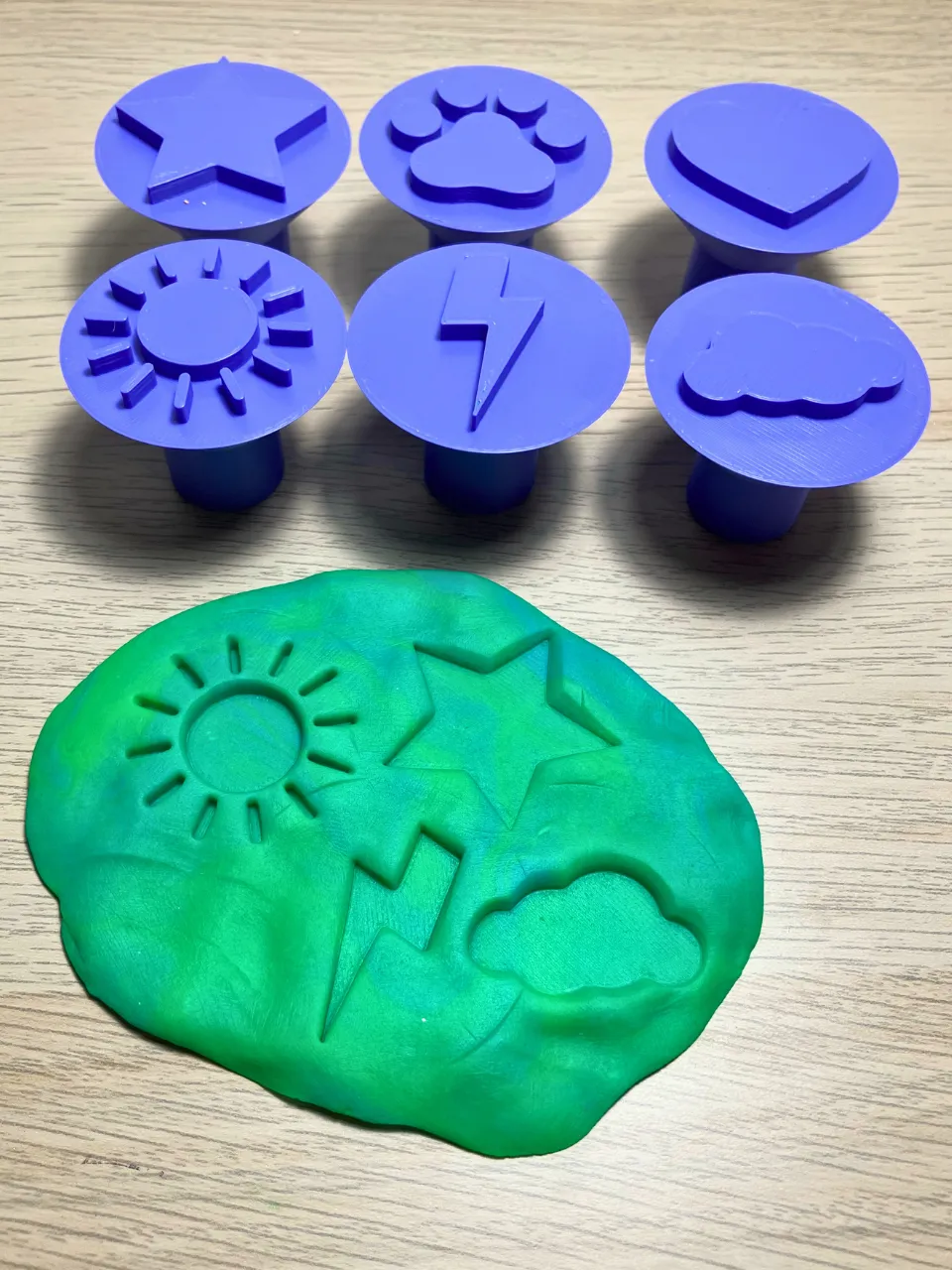 Playdough Stamps Set of 6 Cute Shapes by A*i*m*e*e* MakerWorld ...