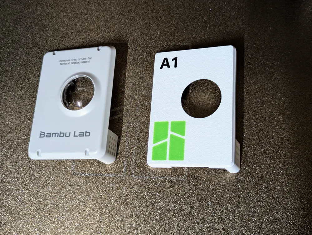 Magnetic A1 Extruder Cover with Logo and blank by GLH Turbo - MakerWorld