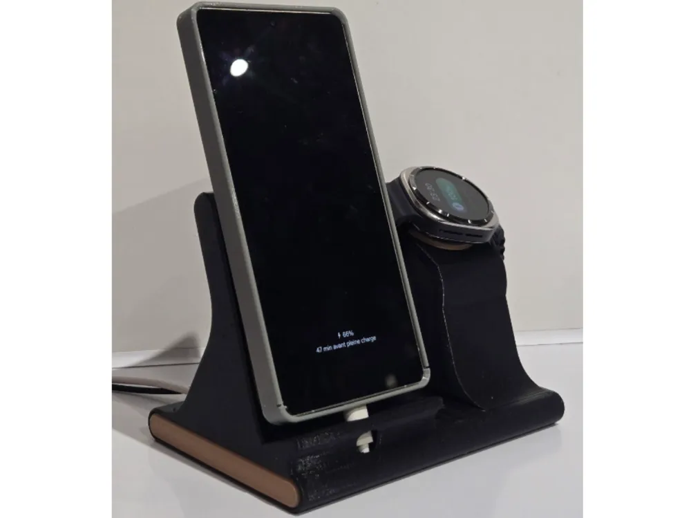 Universal Phone & Galaxy Watch Charging Station - Free 3D Print Model ...