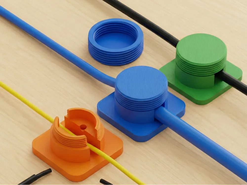 Wall wire mount (multi size) - Free 3D Print Model - MakerWorld