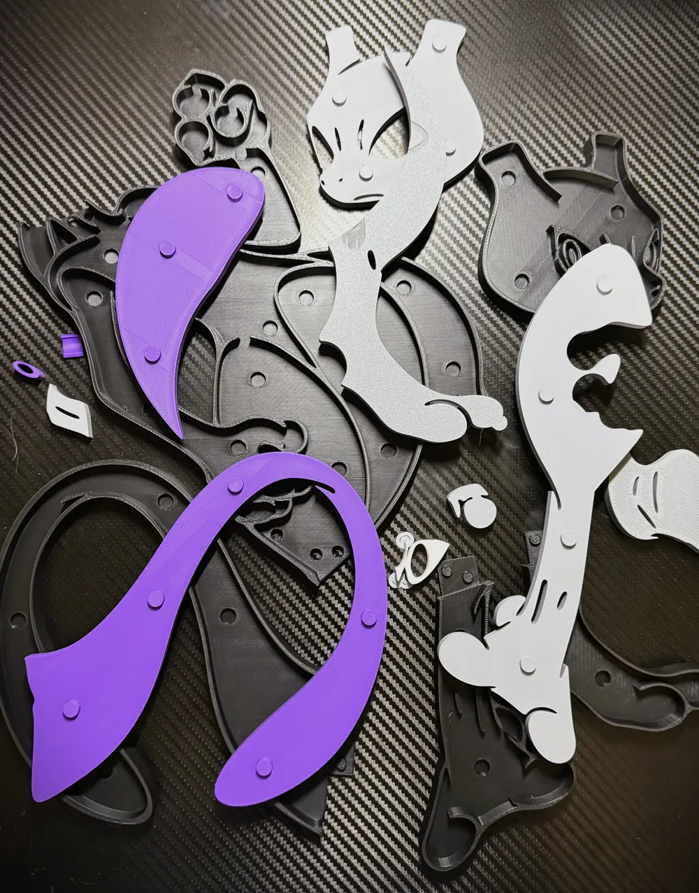 Mewtwo Wall Decor (NO AMS - Multipart) by ItsBryy3D MakerWorld ...