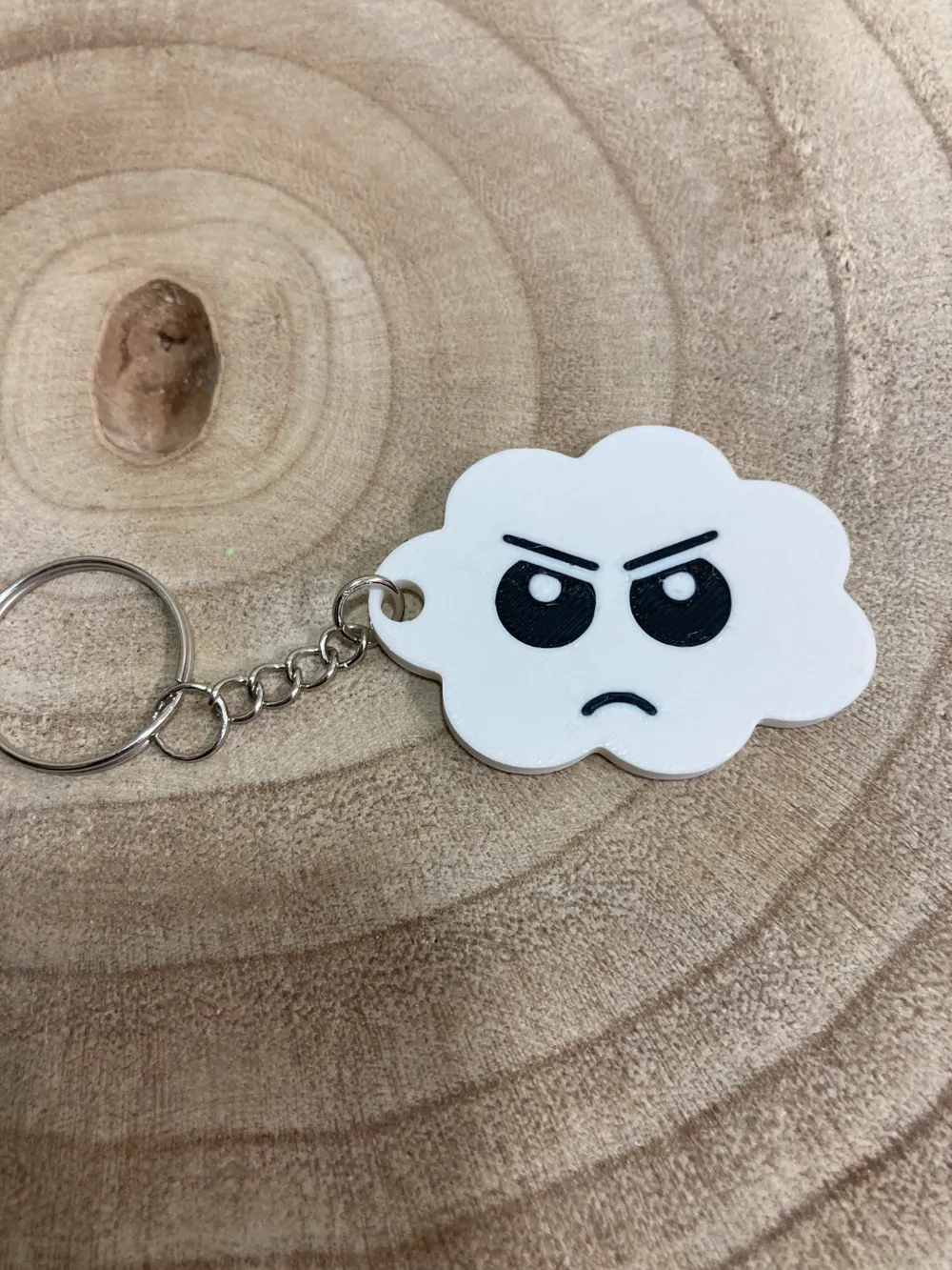 Angry cloud keychain by Franchescor - MakerWorld