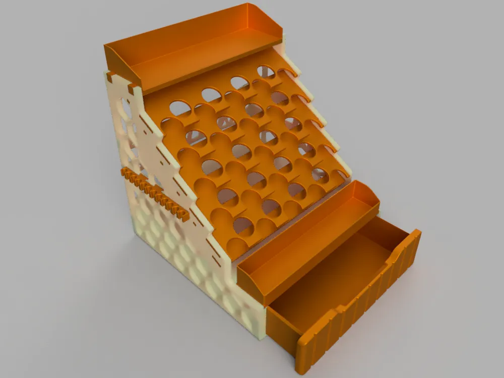 Modular paint rack organizer by Travis.b - MakerWorld