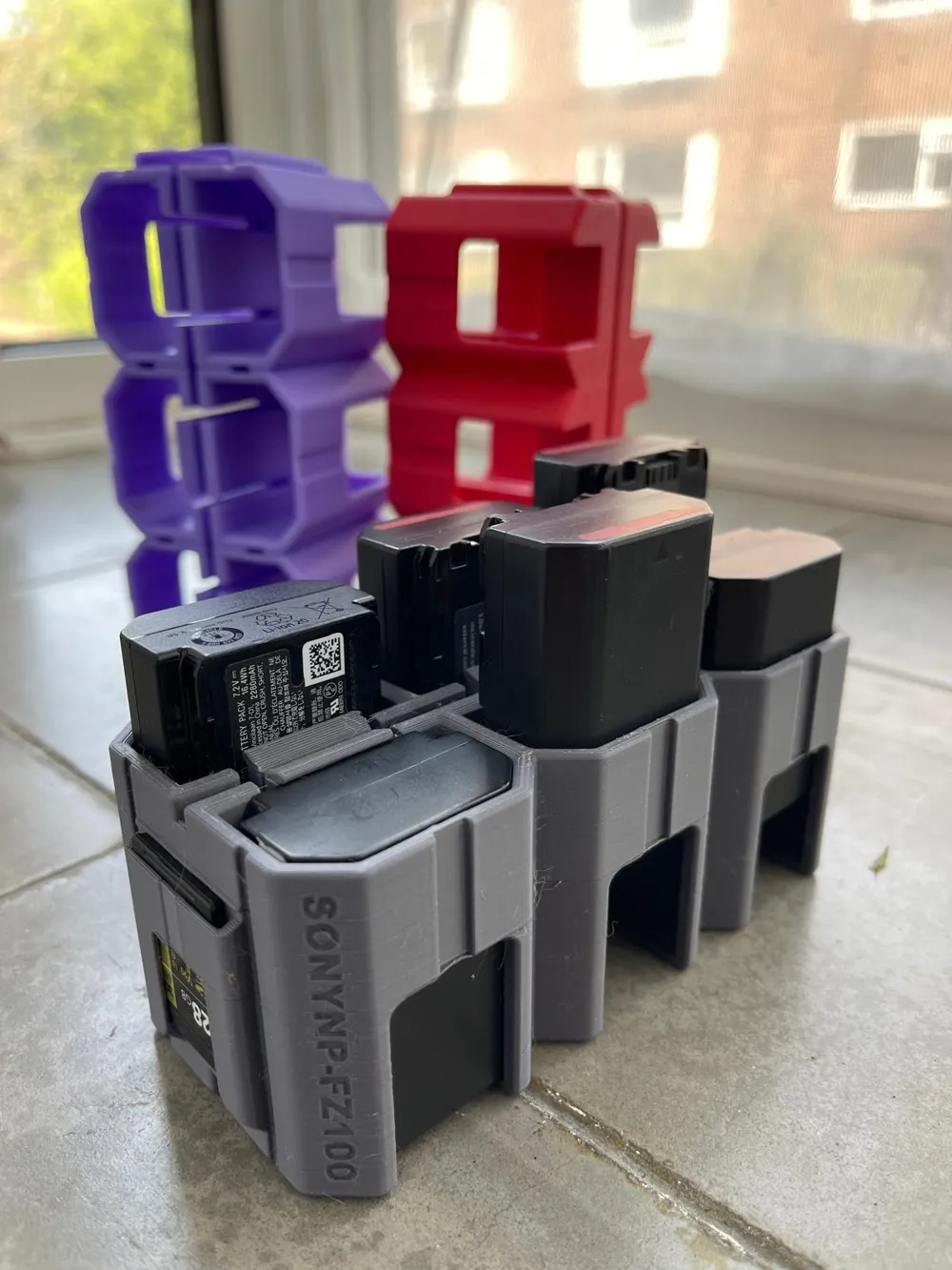 Sony NP-FZ100 4xBattery Holder+Dual SD Card Slots - Free 3D Print Model ...