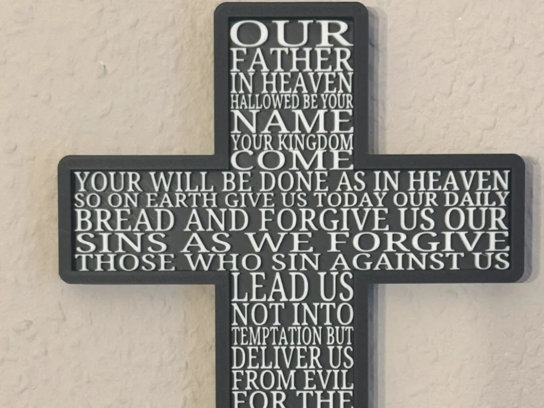 Our Father Cross/Wall Decoration/Prayer english by P4rk3rLMA MakerWorld ...