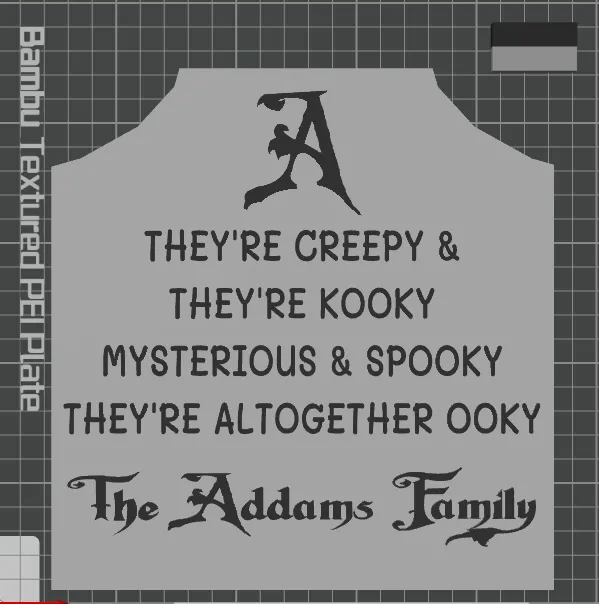 Addams Family Sign by dianaigonz - MakerWorld