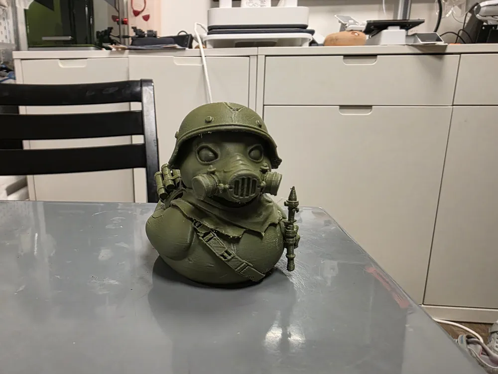 Post-apocalyptic trooper Rubber Duck - Free 3D Print Model - MakerWorld