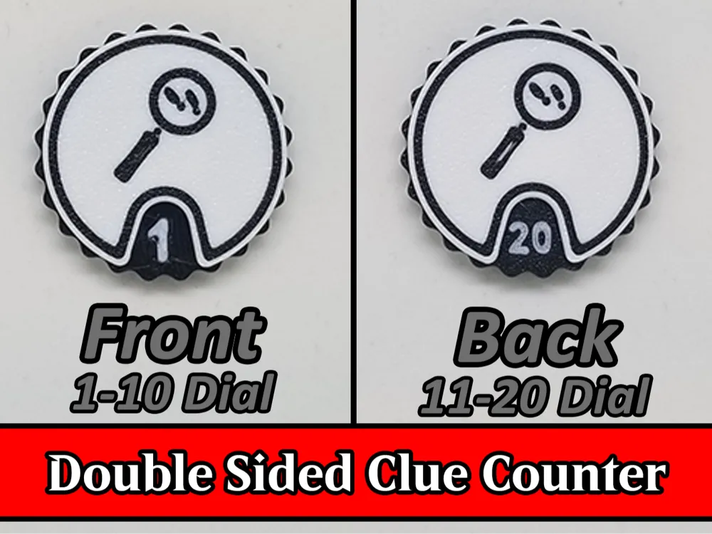 MTG Clue Token Counter - Double Sided 1-20 Dial by TheMakerSphere ...