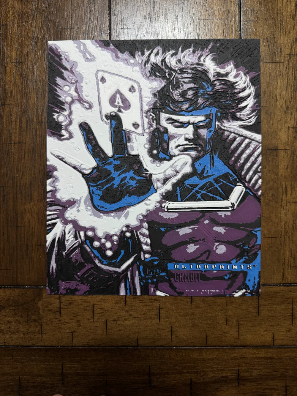GAMBIT XMEN FLEER ULTRA CARD 3D PRINTED WALL DECOR by JJ_3D - MakerWorld