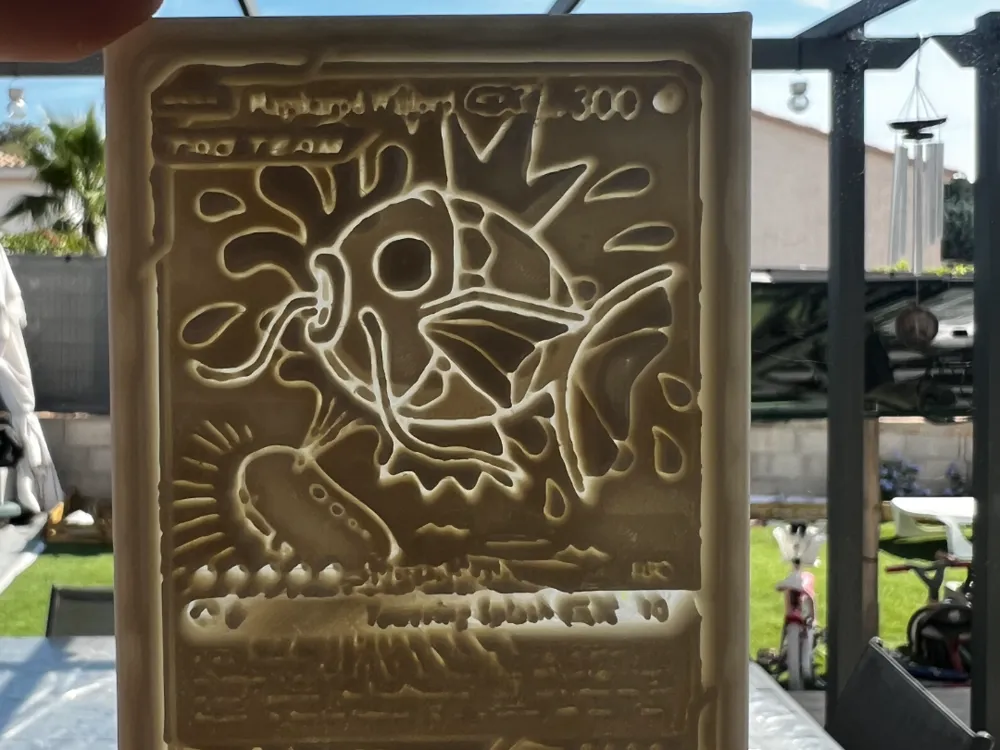 Pokemon card sculpture magic carp by Razerxb360 MakerWorld: Download ...