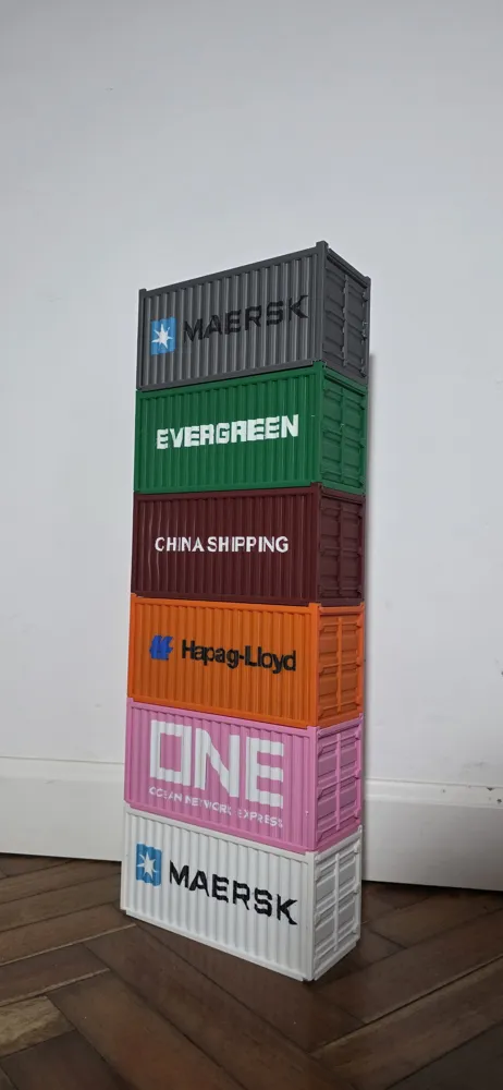 Container with logo ("MAERSK") - Free 3D Print Model - MakerWorld