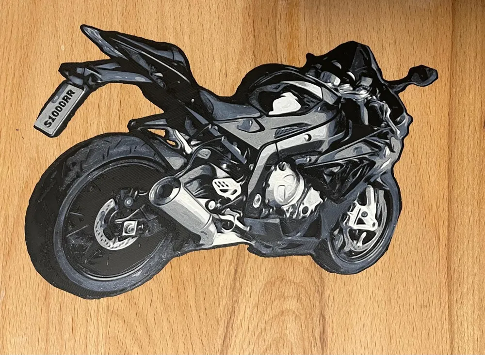 BMW S1000RR HueForge by Tobi1266 MakerWorld: Download Free 3D Models