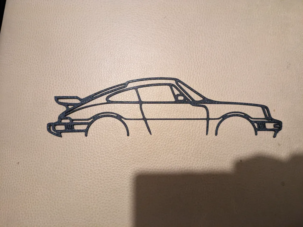 1977 Porsche 911 Turbo Silhouette wall art by cruse2382 - MakerWorld