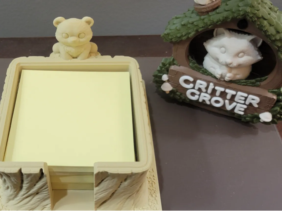 Soporte de Notas Adhesivas de Oso – Critter Grove - Modelo de impresión ...
