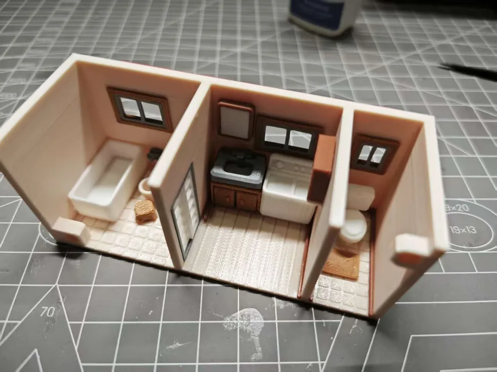 Doraemon Magnetic Modular House Set - Bathroom - Free 3D Print Model ...