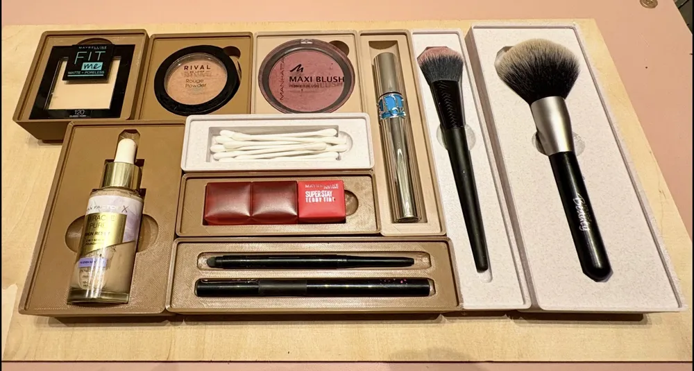 Gridfinity Make Up Bins: Mascara, Lipstick & more - Free 3D Print Model ...