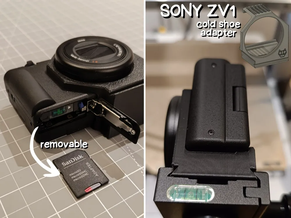 Sony ZV1 cold shoe adapter by Super_Laserkatz MakerWorld: Download Free ...