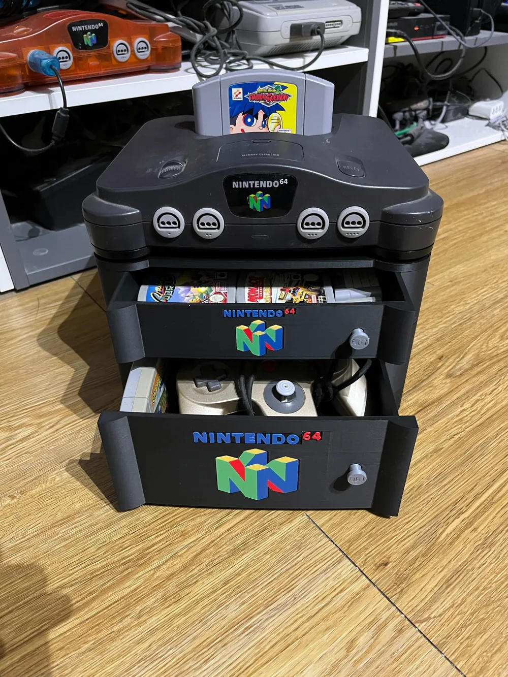 N64 Nintendo 64 cartridge and controller storage - Free 3D Print Model ...