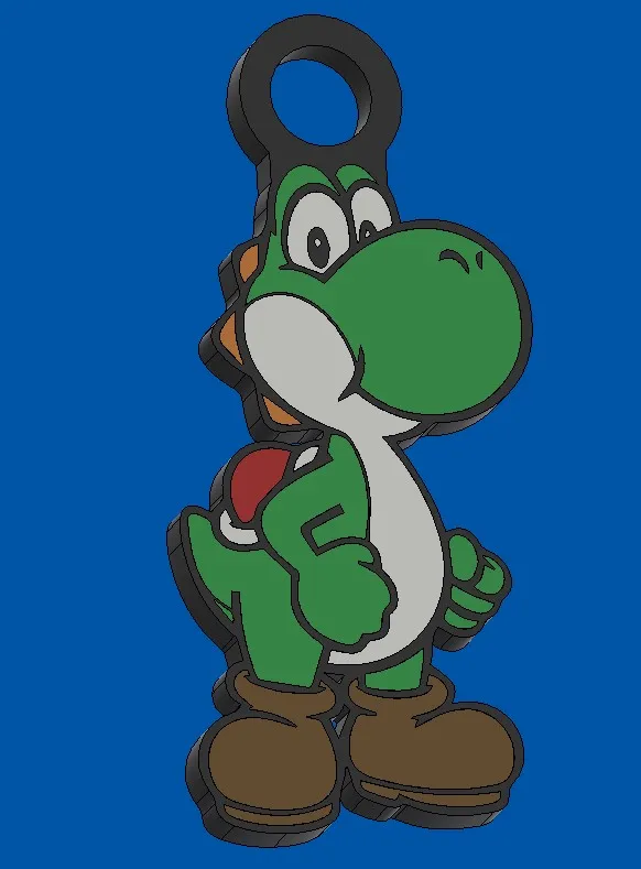 Keychain Yoshi - Super Mario Theme by Alexandre Paixao - MakerWorld