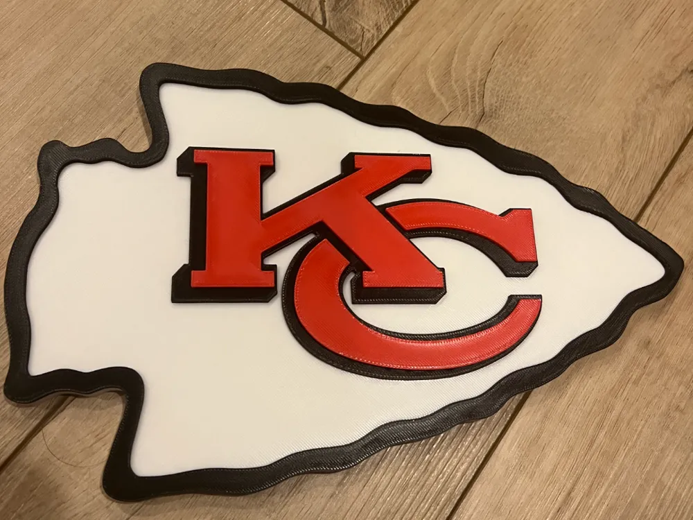 Kansas City Chiefs Arrowhead Logo Wall Art by zeroPhase - MakerWorld