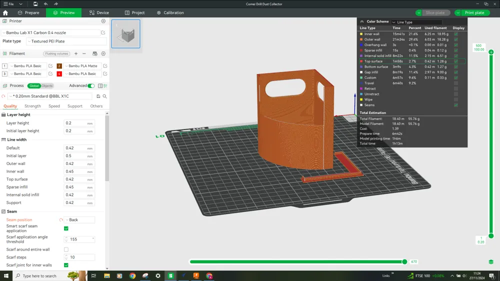Drill Corner Dust Collector V2 by kevr102 - MakerWorld