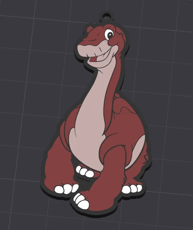 Littlefoot Keychain from The Land Before Time - Free 3D Print Model ...