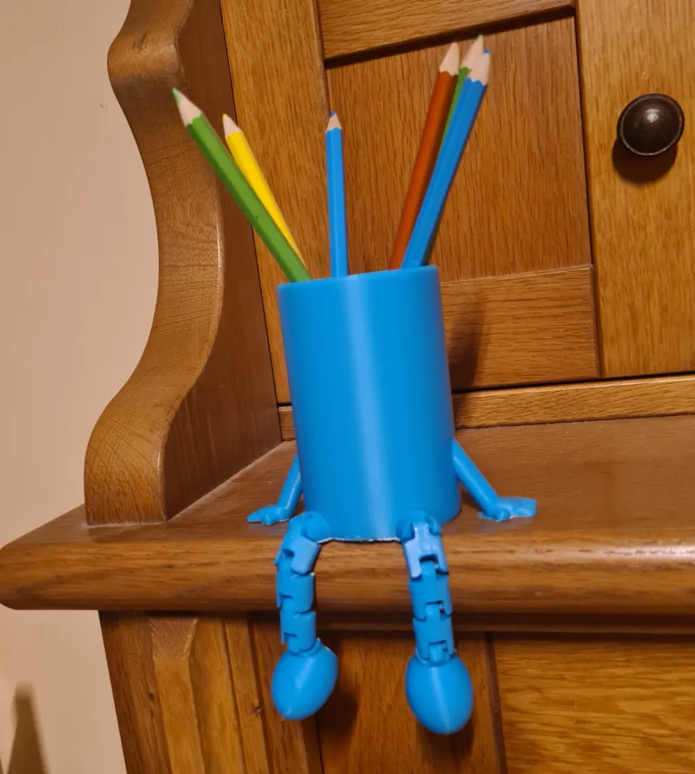 Pencil Holder with Flexi Legs by ashandrose - MakerWorld