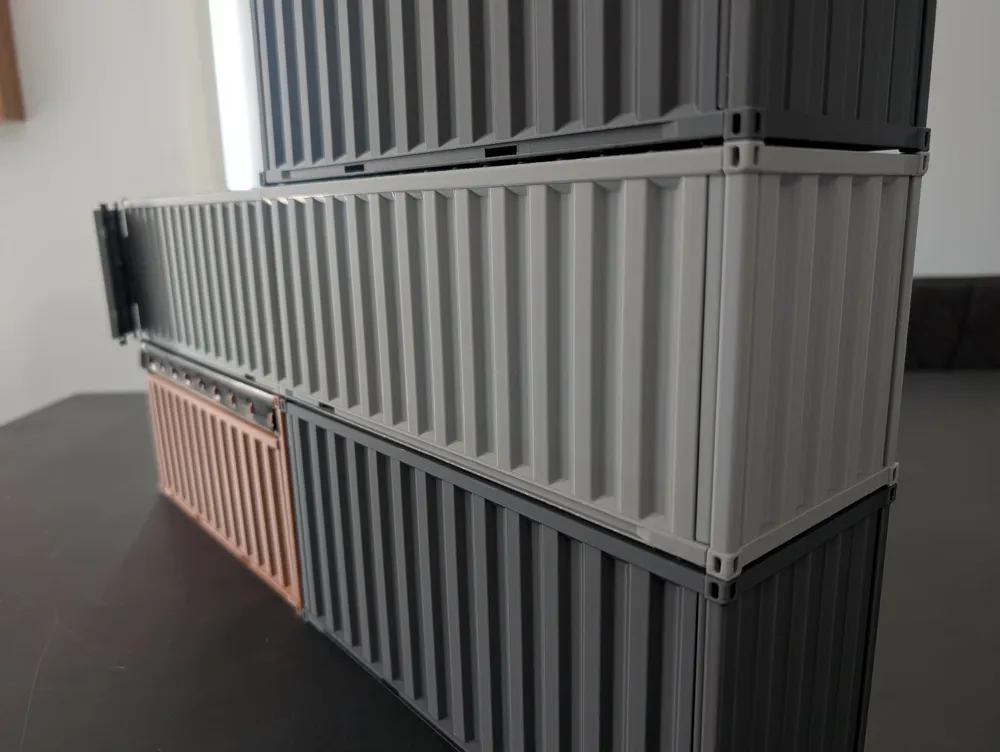 stackable shipping container - Free 3D Print Model - MakerWorld